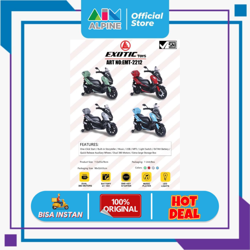 Jual EXOTIC MOTOR AKI 2212 (FREE ONGKIR KHUSUS MAKASSAR) | Shopee Indonesia