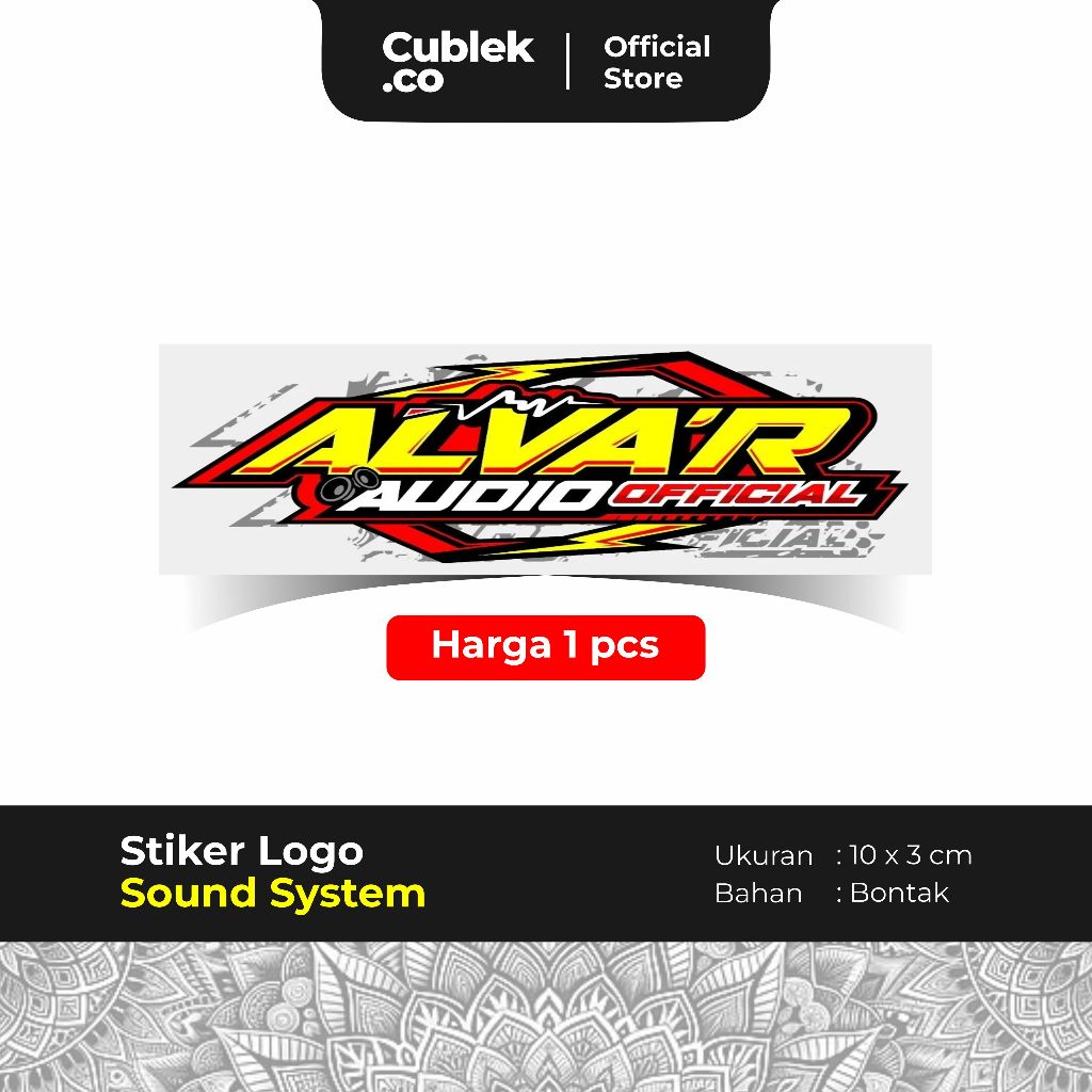 Jual Stiker Sound System ALVA'R AUDIO (Bahan Bontak) | Shopee Indonesia