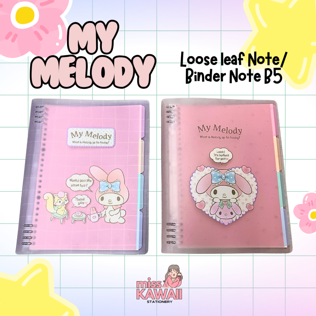 Jual My Melody B5 Loose-leaf Notebook/ Binder Note /Buku Catatan B5 ...