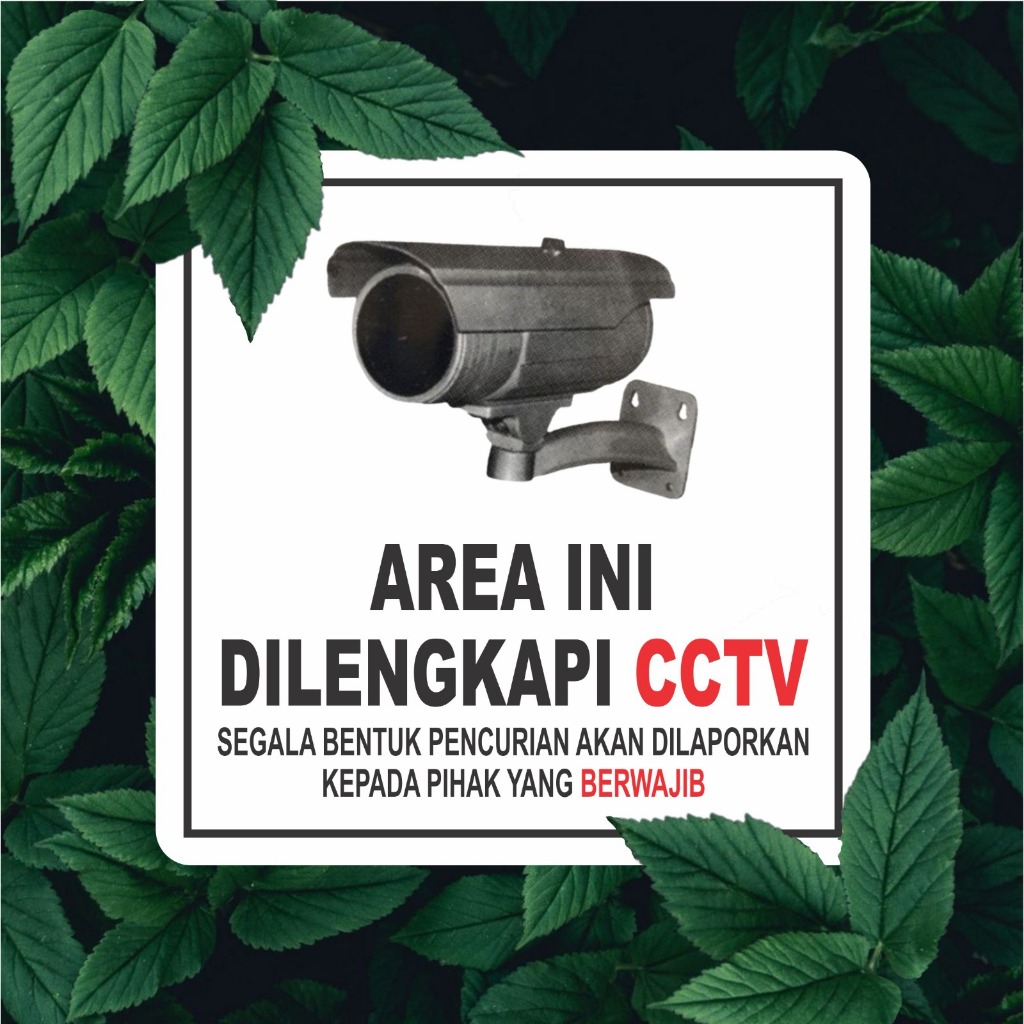 Jual Akrilik Sign Board Papan Nama Akrilik Tulisan "Area Ini Dilengkapi ...
