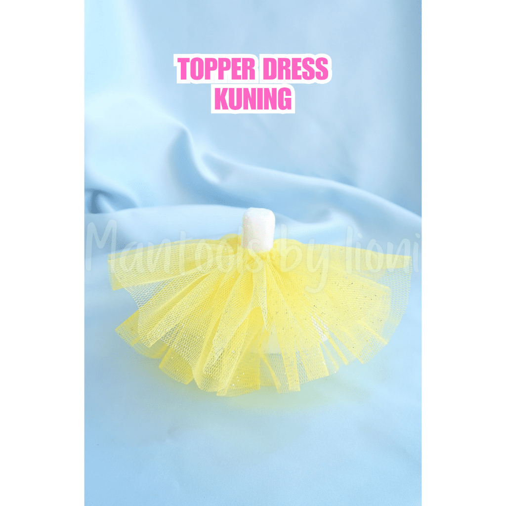 Jual TOPPER DRESS KUNING DEKORASI KARAKTER KUE CAKE | Shopee Indonesia