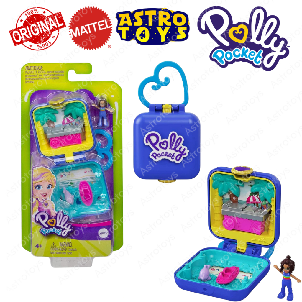 Jual Mattel Polly Pocket Shani Tropical Beach Small Compact Playset ...