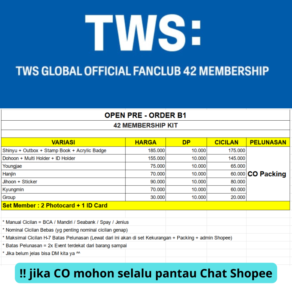 Jual [ BACA DESKRIPSI | OPEN PO ] Sharing TWS GLOBAL OFFICIAL FANCLUB ...