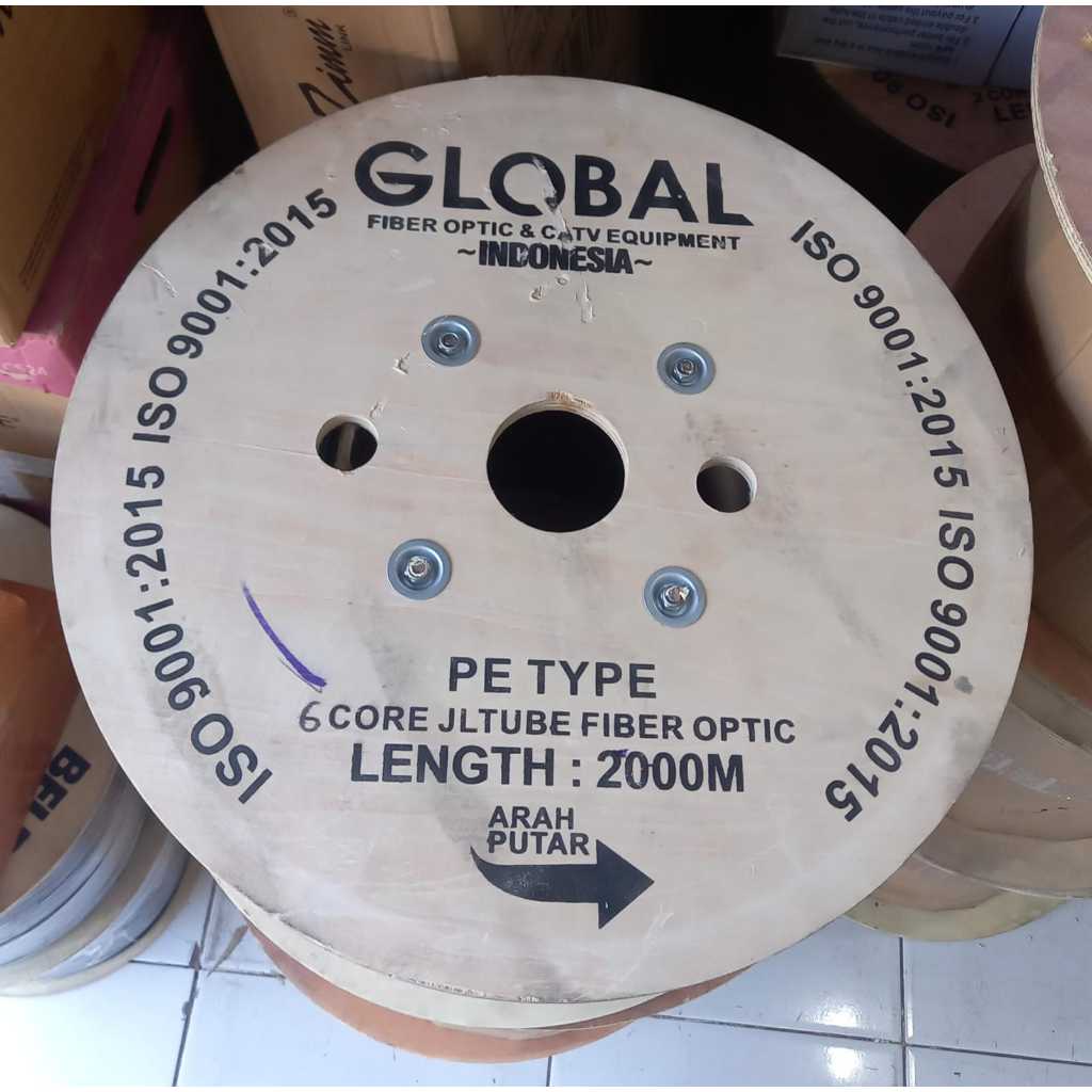 Jual GLOBAL 6Core Kabel Dropcore 6 Core TUBE 2KM 3 Seling Kawat JELLY ...