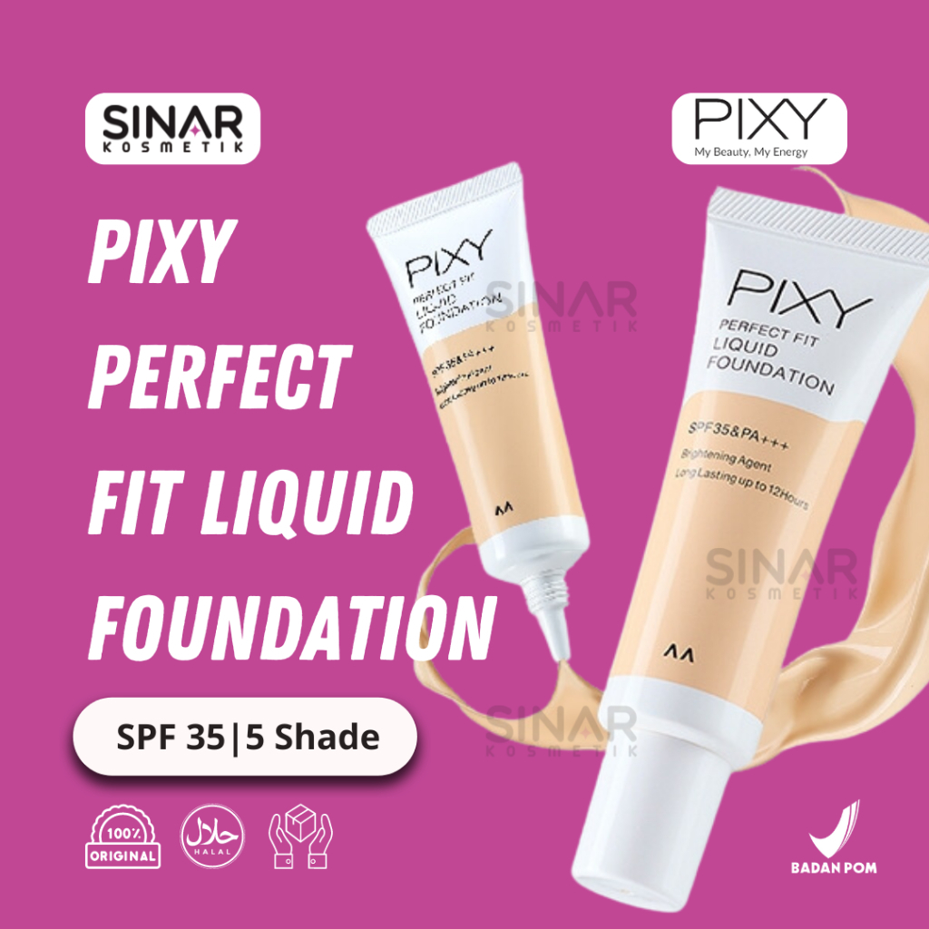 Jual SINAR [BUY 1 GET 1 KLIK SESUAI VARIASI!] Pixy Perfect Fit Liquid Foundation SPF 35 PA ...
