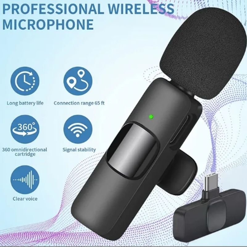 Jual Mic Mikrofon clip on Nirkabel Wireless/berkendara gratis/Pasang ...