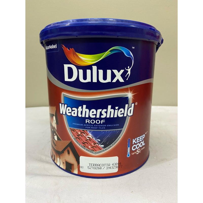 Jual CAT GENTENG EXTERIOR/CAT ATAP/CAT DULUX WEATHERSHIELD ROOF 2,5 LTR ...