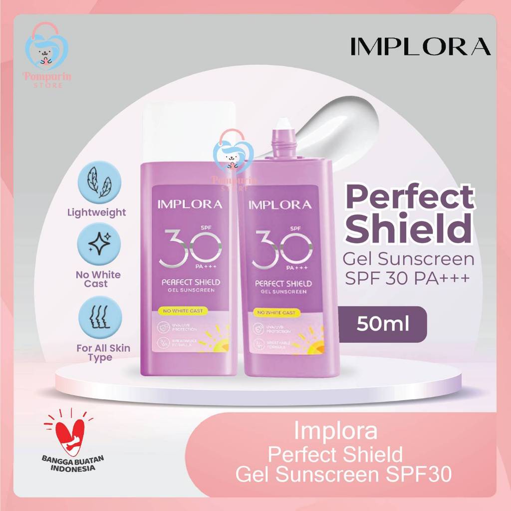 Jual Implora Perfect Shield Gel Sunscreen SPF30 PA++++ Sunscreen Wajah ...