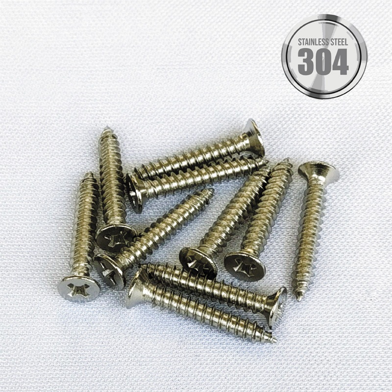 Jual 10PCS SEKERUP FH 4X25MM FLAT HEAD SEKRUP FH (+) STAINLESS STEEL ...
