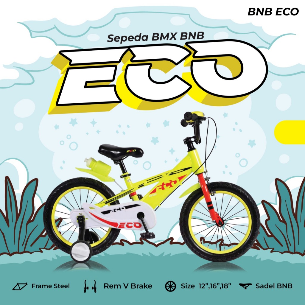 Jual [NEW] BNB Sepeda BMX anak 12" ECO ban jumbo Fitur musik dan lampu ...