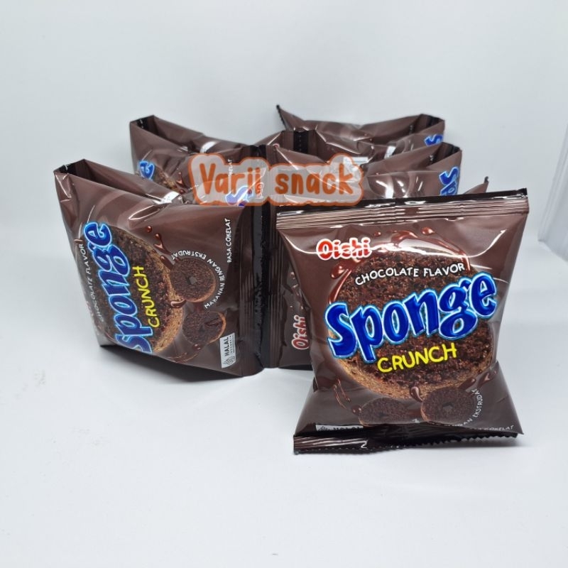 Jual Oishi Sponge Crunch Coklat 1 Renceng 10 pcs | Shopee Indonesia