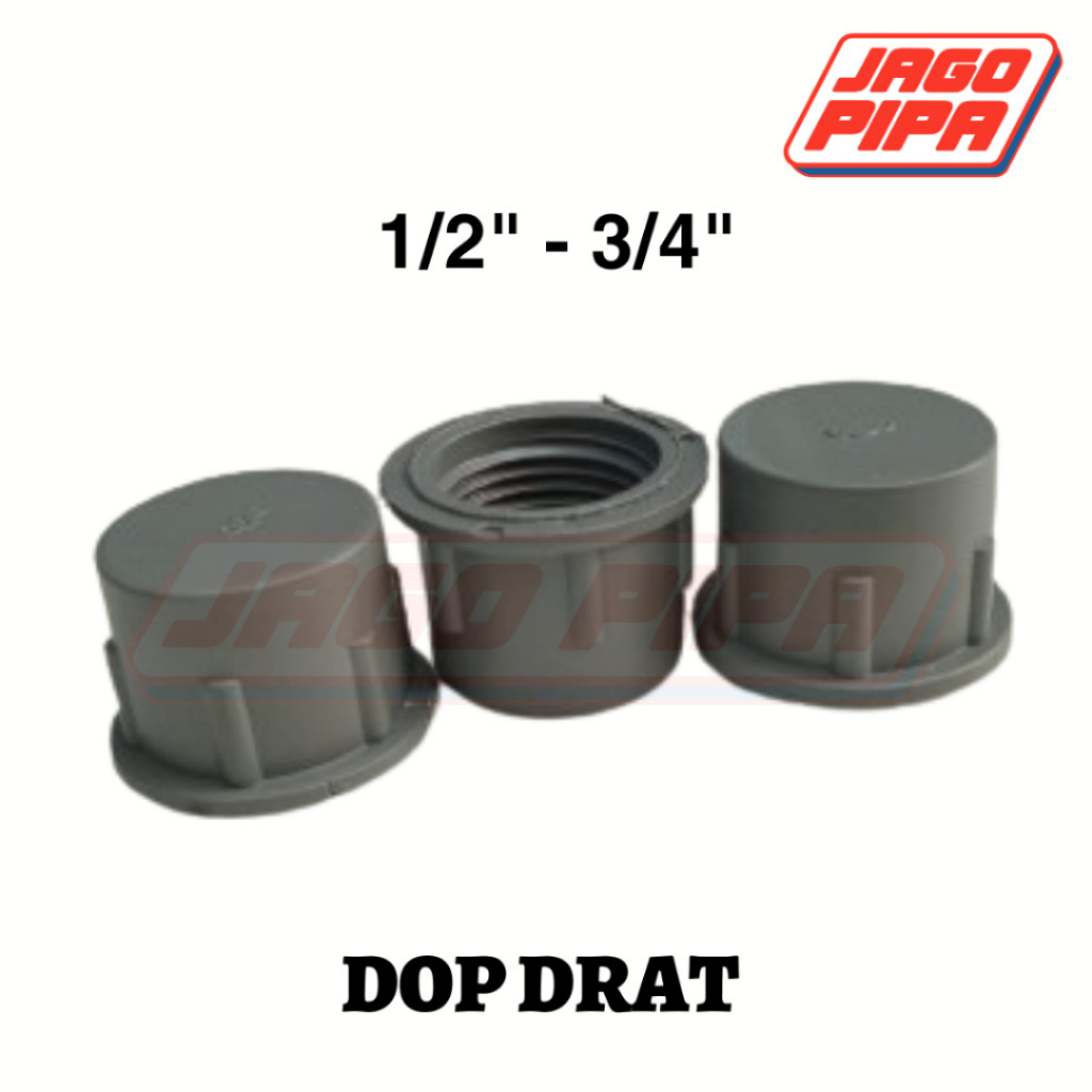 Jual Dop Drat Dalam PVC AW 1/2 - 3/4 Inch Ulir Dalam Cap Drat 1/2" 3/4 ...