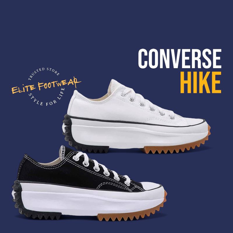 Jual Sepatu Converse Run Star Hike Lugged Low White Black | Shopee ...