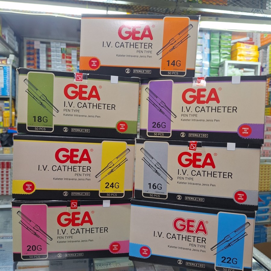Jual I.V. Catheter GEA / Jarum Infus GEA / Abbocath / Cannula 1 Box isi ...