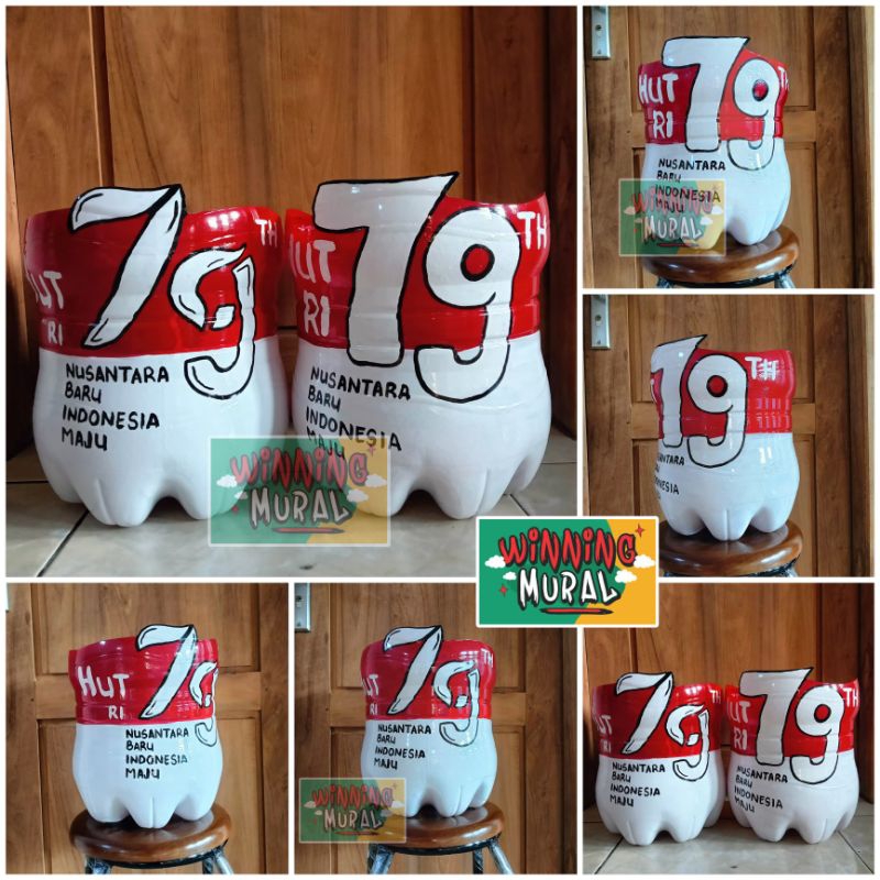 Jual pot galon le mineral/pot galon/pot bunga/eco-pots/pot lucu/ tempat ...