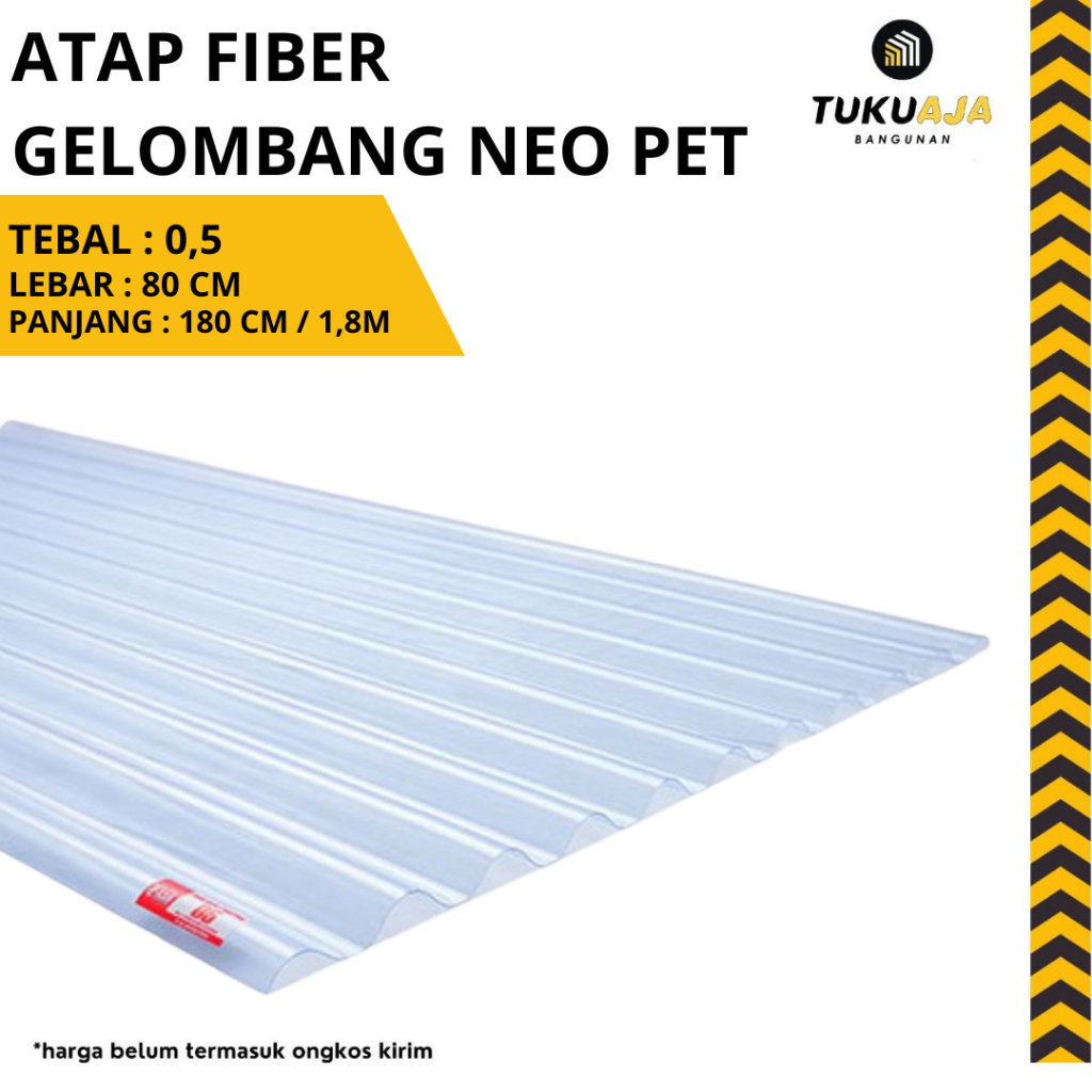 Jual Atap Fiber Gelombang Neo PET Roofing Fiber Glass 1,8M - Atap ...