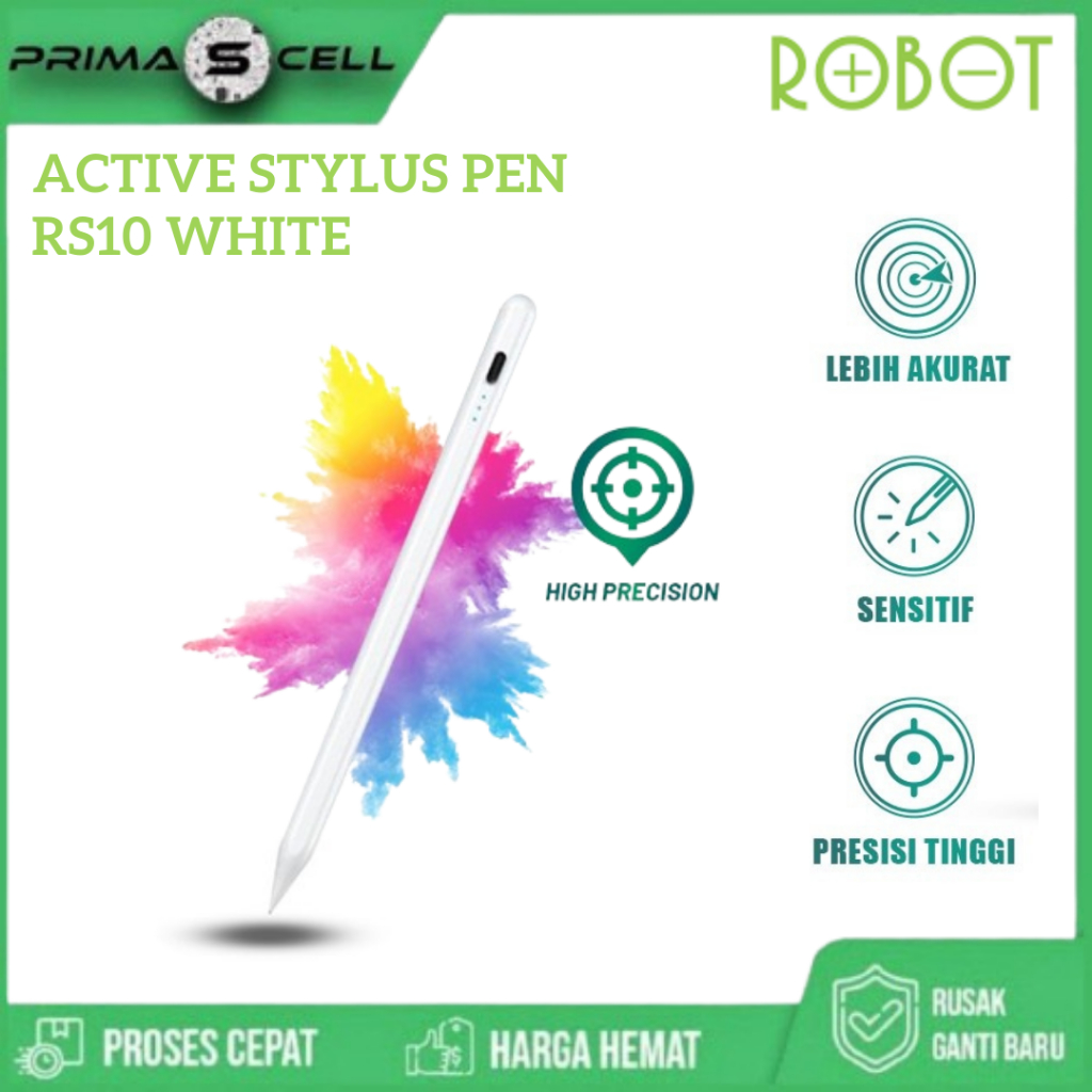 Jual ROBOT RSP10 Active Stylus Pen For iPad White Garansi 1 Tahun ...
