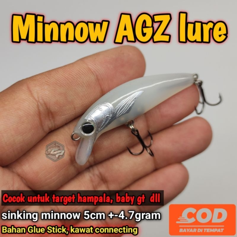 Jual MINNOW GLUE STICK / Sinking Minnow / Umpan casting hampala ...