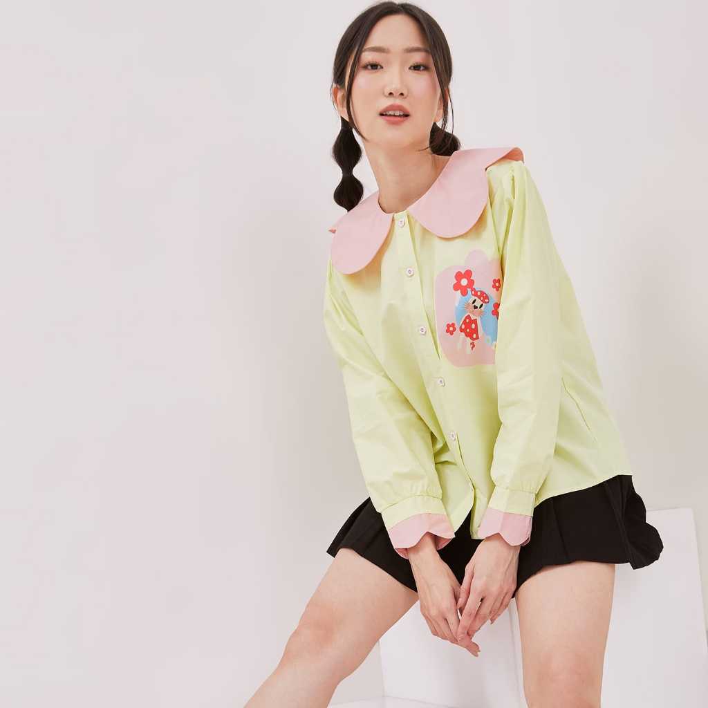 Jual Pixie Printed Blouse 017 | Wilexa Official | Kemeja Wanita ...