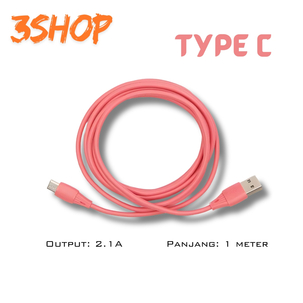 Jual Kabel Data Warna Pink / Green / Blue Fast Charging 2.1m Tipe C All ...