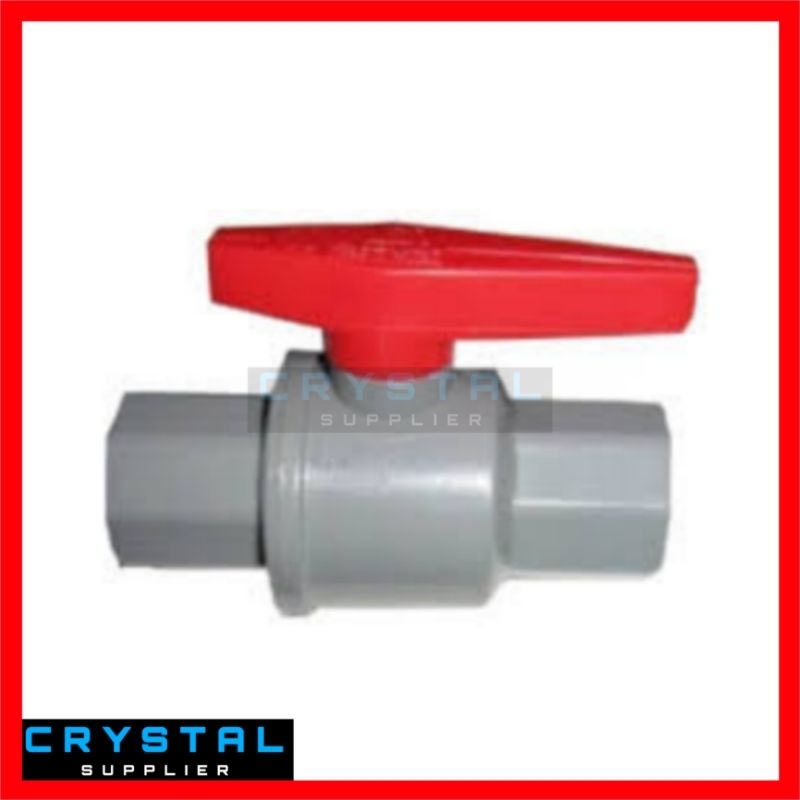 Jual STOP KRAN KDJ 1 1/2" inch PVC Polos Tanpa Drat / Ball Valve Polos | Shopee Indonesia