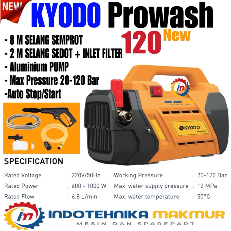 Jual Kyodo Prowash 120 Steam Jet Cleaner High Pressure Cleaner 20-120Bar | Shopee Indonesia