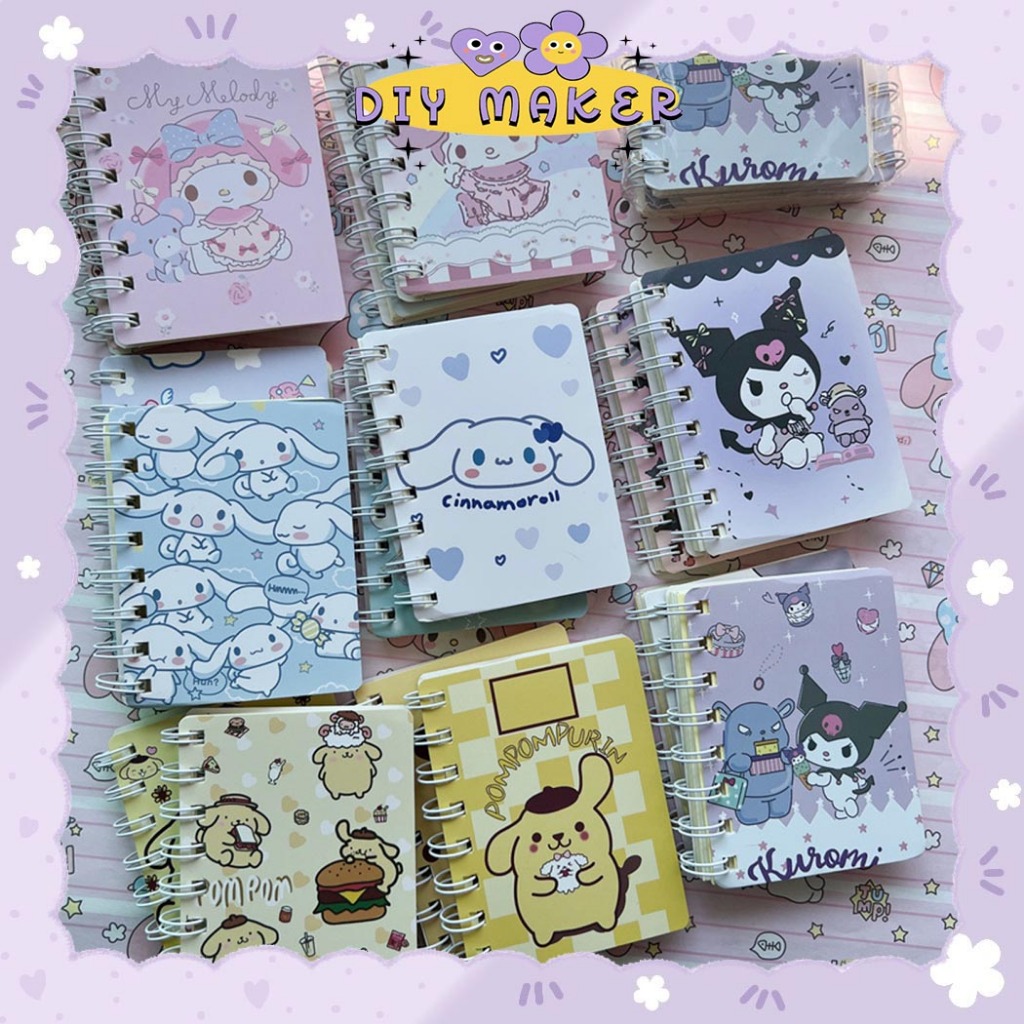 Jual Minibook Notebook Kartun Lucu Notepad Buku Tulis A7 Motif Kuromi ...