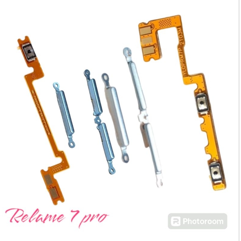 Jual Tombol set + flexsible on off volume realme 7 pro + tombol luar komplit | Shopee Indonesia