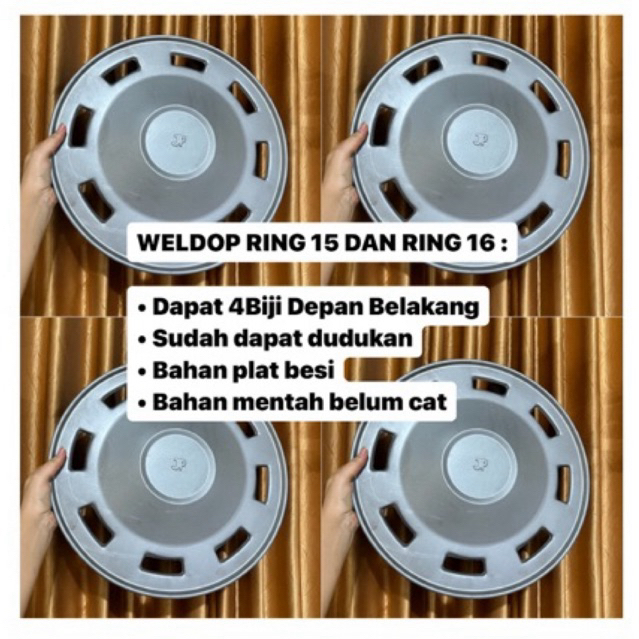 Jual Weldop truck plat besi model SR KOTAK R15 dan R16 Gratis Dudukan ...