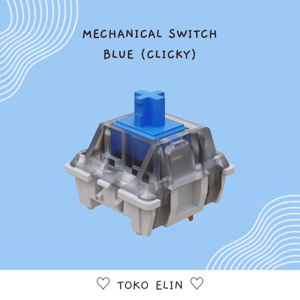 Jual READY BLUE SWITCH MECHANICAL 3 PIN ECER RK ROYAL KLUDGE KEYBOARD ...