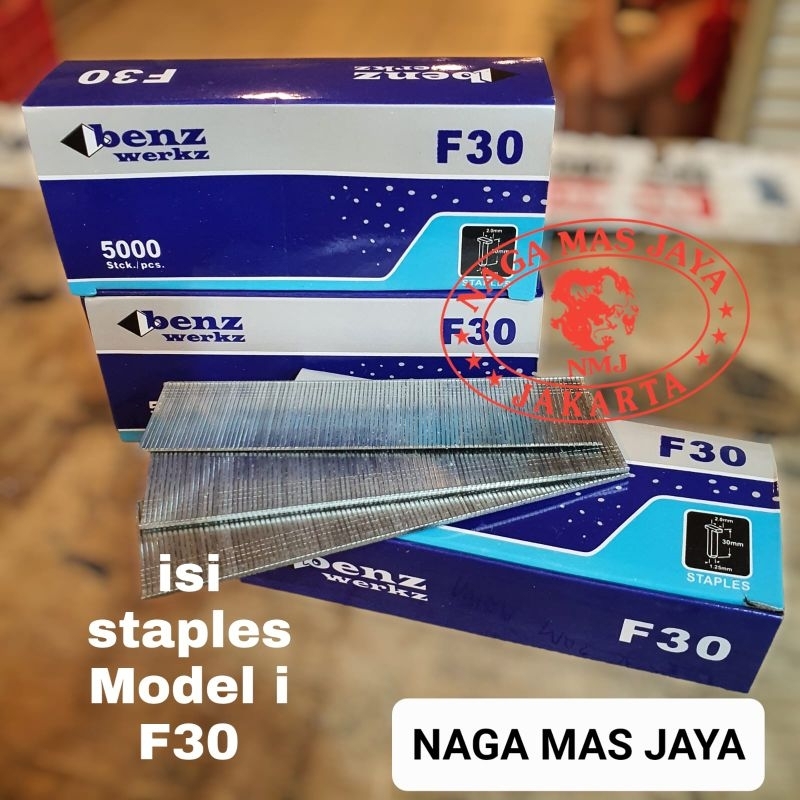 Jual ISI STAPLES PAKU TEMBAK ANGIN MODEL LURUS F10 / F20 / F25 / F30 ...