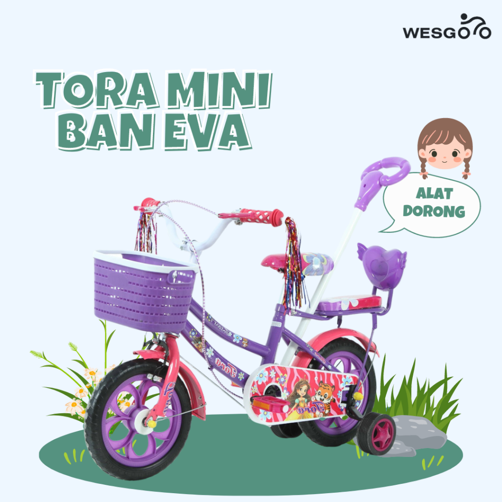 Jual SEPEDA ANAK PEREMPUAN TORA 12" MINI BAN EVA | Shopee Indonesia