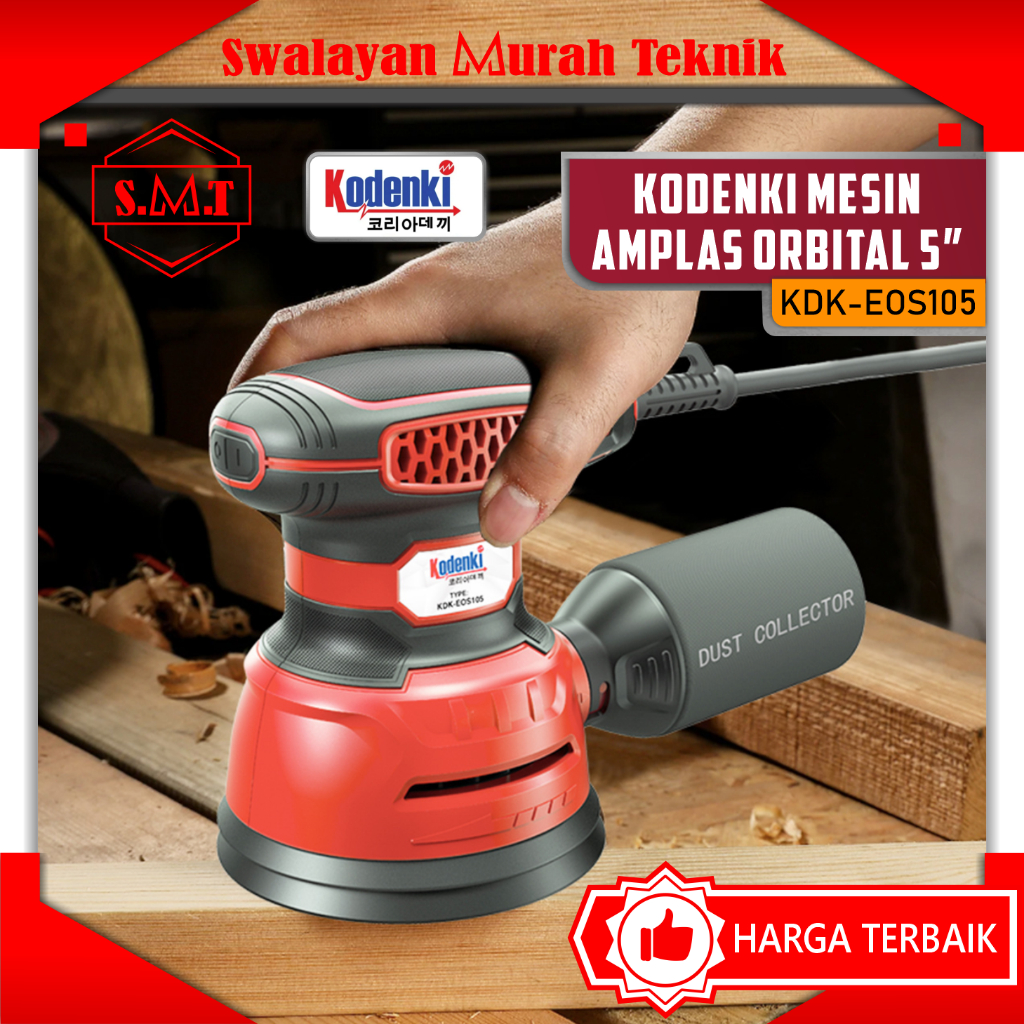 Jual KODENKI EOS105 Mesin Amplas Listrik 5" Electric Orbital Sander Pad ...