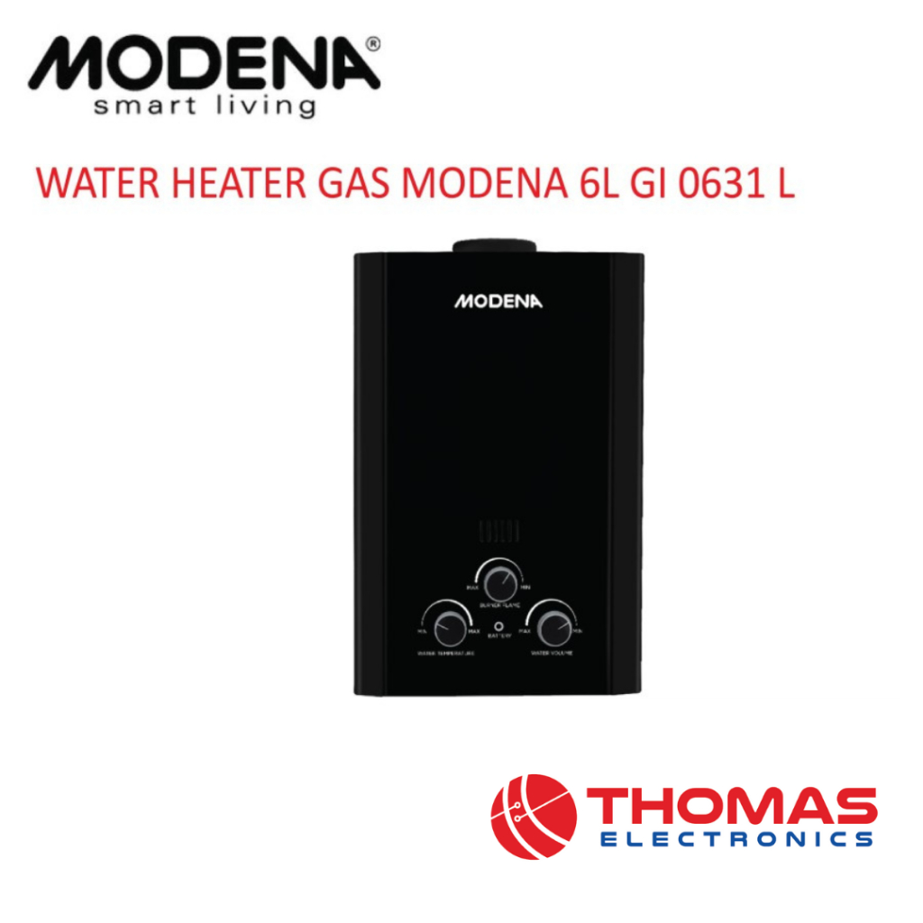 Jual Pemanas Air Water Heater Gas Modena GI0631L GI 0631 L Garansi Resmi | Shopee Indonesia
