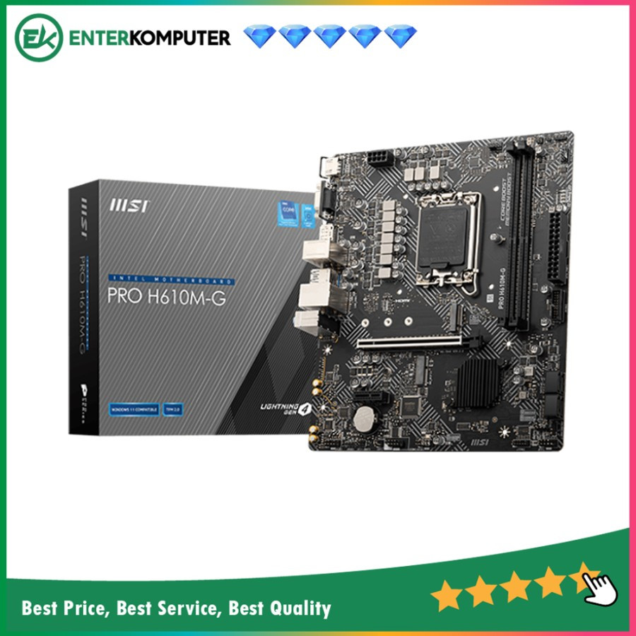 Jual MSI PRO H610M-G - LGA1700 H610 DDR5 USB3.2 SATA3 - Motherboard | Shopee Indonesia