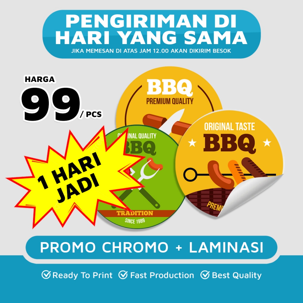 Jual DSPRINTING - Cetak Sticker Custom Chromo Label Makanan, label ...