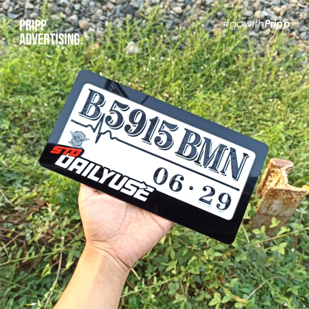 Jual (FRAME + PLAT) Plat Nomor Motor Frame JDM Variasi Baut Tanam ...