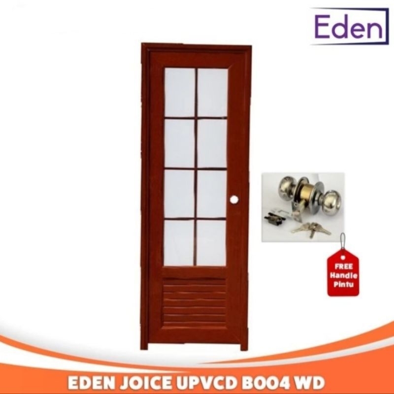 Jual Pintu Kamar Mandi Eden B004 WD UPVC PVC tebal minimalis kaca polos eden joice | Shopee ...