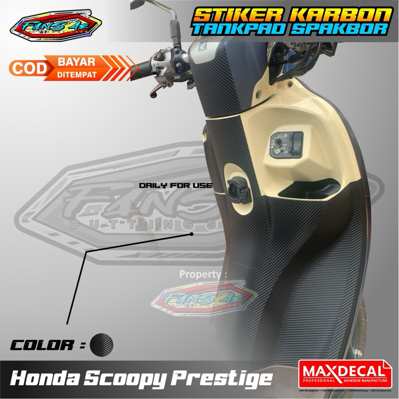 Jual Striping stiker tankpad pelindung dasbor depan scoopy prestige ...