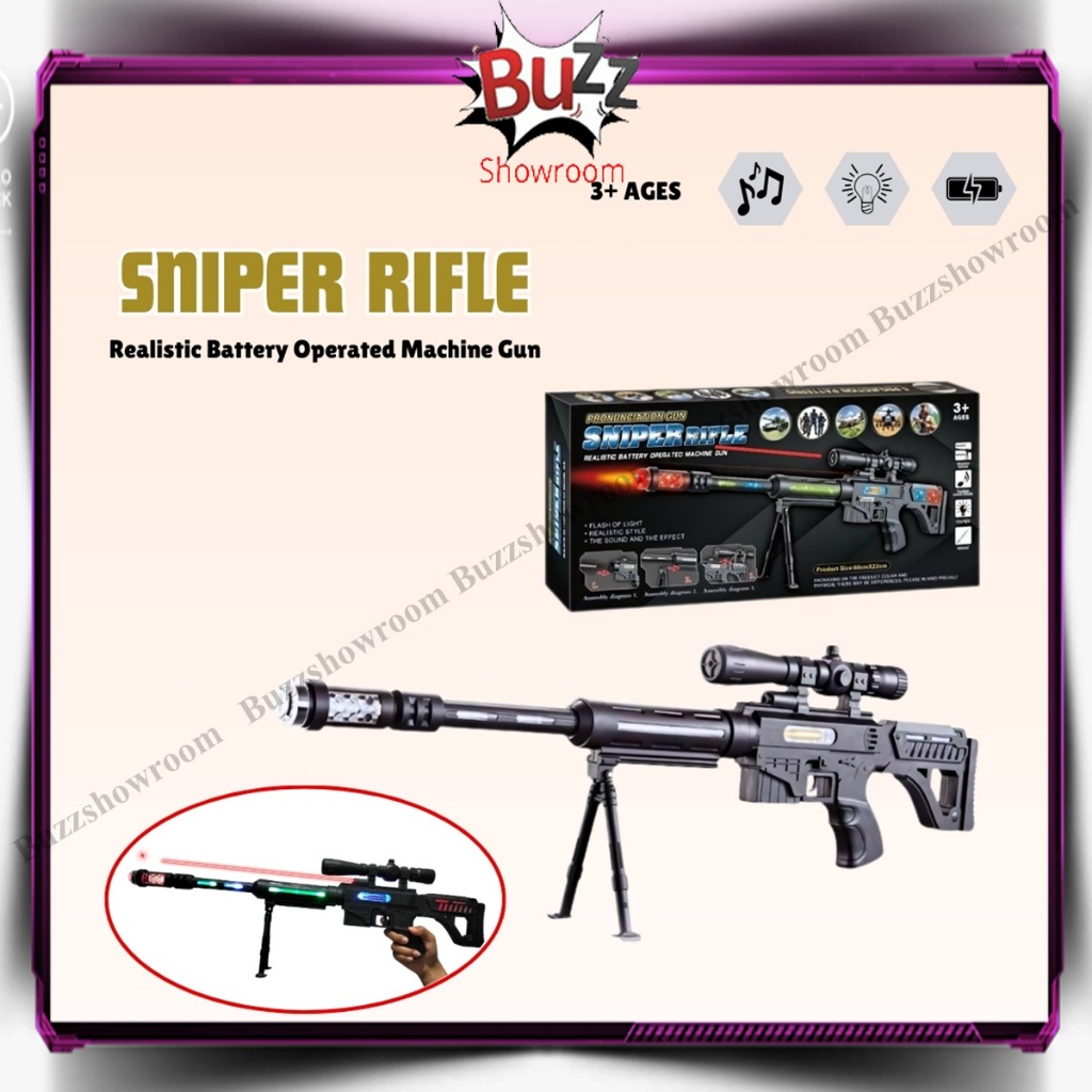 Jual Tembakan Anak Sniper Rifle Mainan Pistol Senjata Senapan Infrared ...