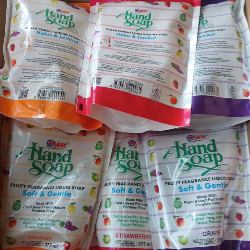 Jual YURI HAND SOAP CAIRAN PENCUCI TANGAN AROMA BUAH HALUS & LEMBUT ...