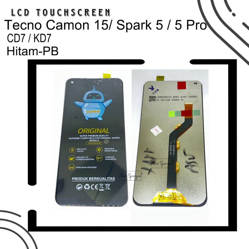 Jual LCD TOUCHCREEN TECNO CAMON 15 CD7 / SPARK 5 / SPARK 5 PRO KD7 FULLSET | Shopee Indonesia