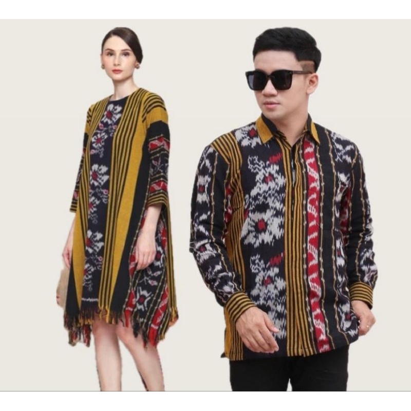 Jual Baju Couple Tenun Pasangan / Kemeja Tenun / Dress Tenun / Couple ...