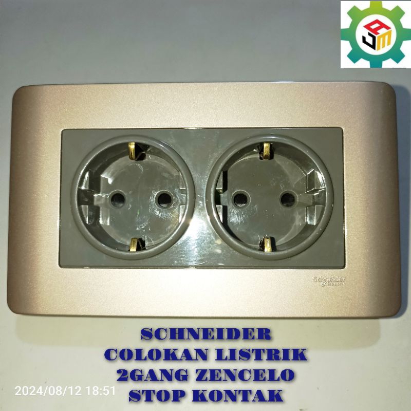 Jual SCHNEIDER COLOKAN 2GANG ZENCELO STOP KOKAT KONTAK LISTRIK | Shopee ...
