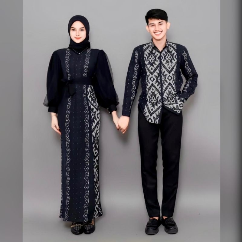 Jual BAJU COUPLE TENUN PADMA DRESS SET KEMEJA PRIA - BAJU SET PASANGAN ...