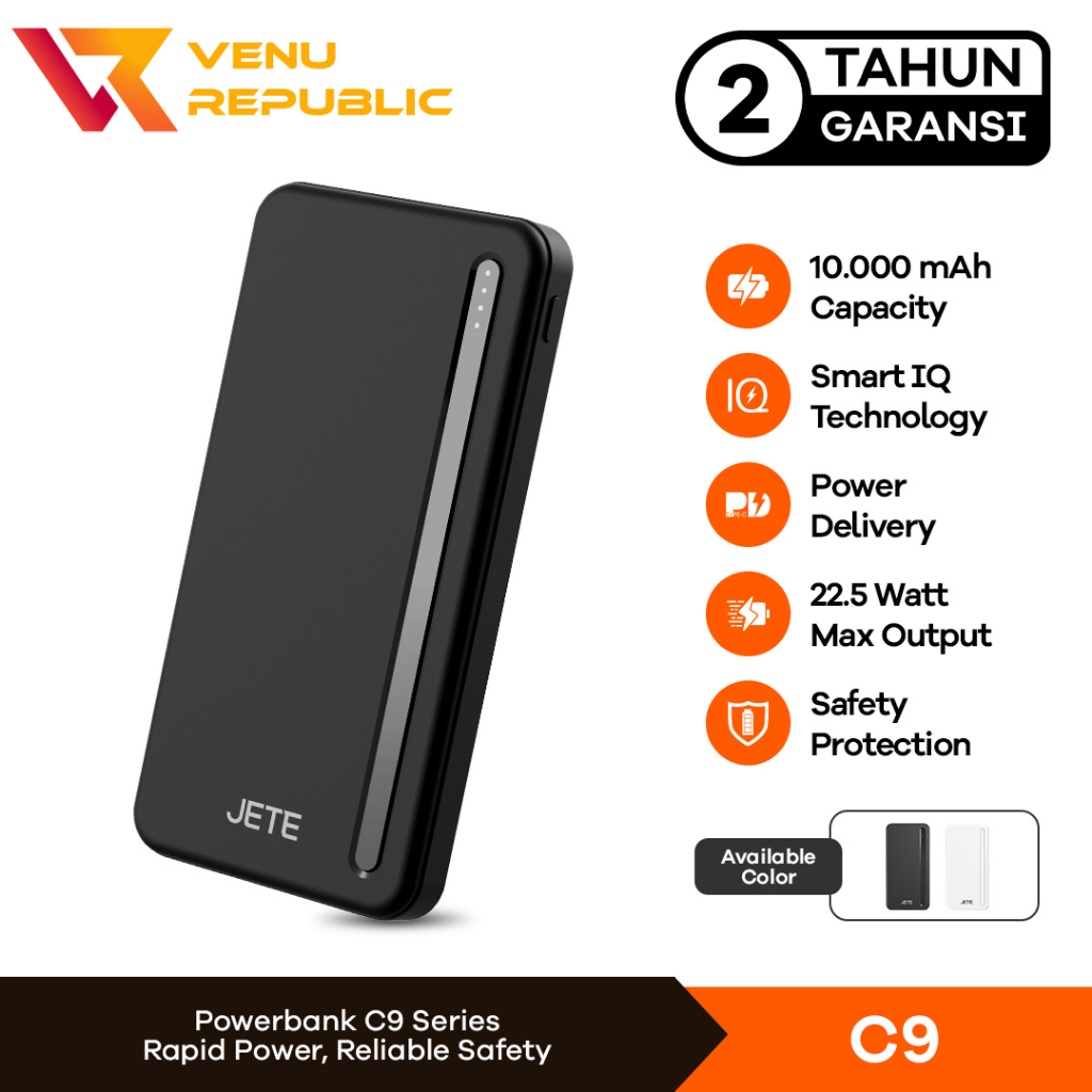 Jual Powerbank JETE C9 10000mAh with Type C PD 20W & Dual USB Output 22 ...