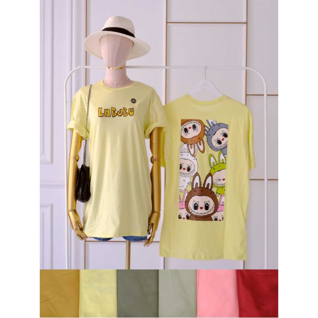 Jual LABUBU YELLOW Overshirt Tshirt Labubu Yellow | Shopee Indonesia