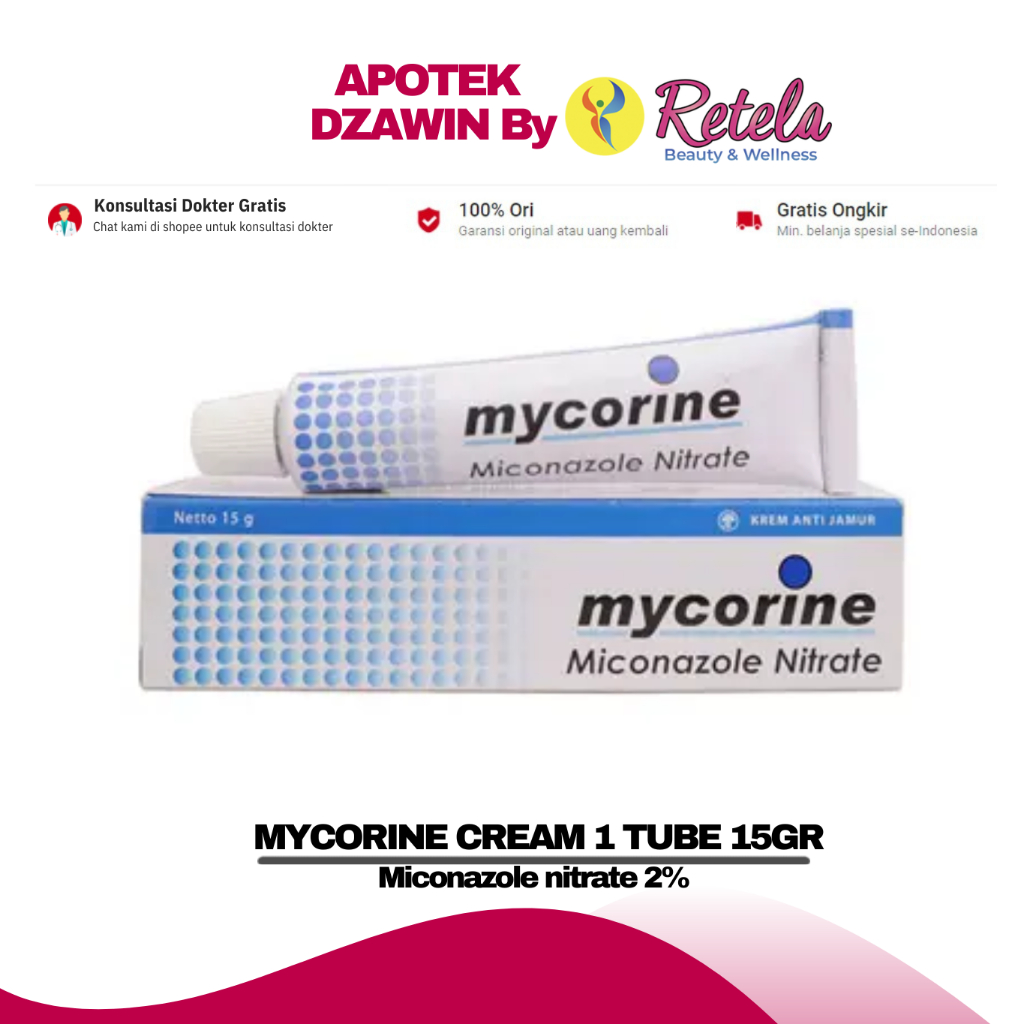 Jual MYCORINE CREAM 15GR ( Miconazole Nitrate 2% ) | Shopee Indonesia
