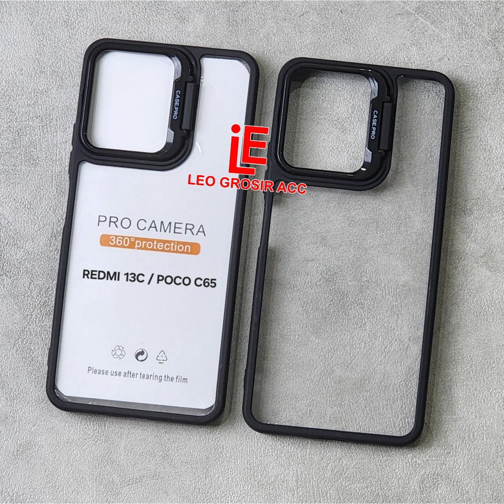 Jual REDMI 13C CASE CLEAR BRACKET STAND CAMERA CASE REDMI 13C | Shopee ...