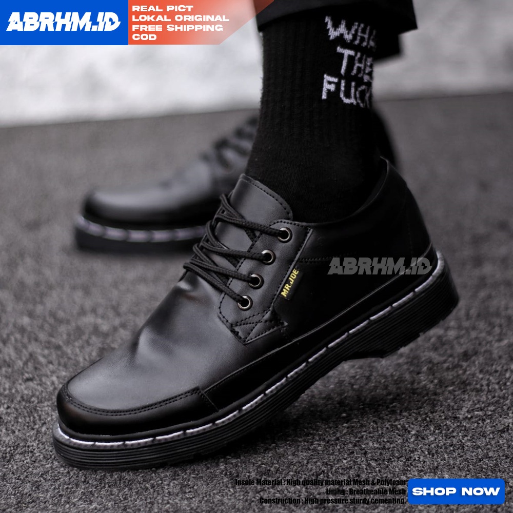 Jual ABRHM Sepatu Formal Pantofel Docmart Low Boots Kerja Pria Casual ...